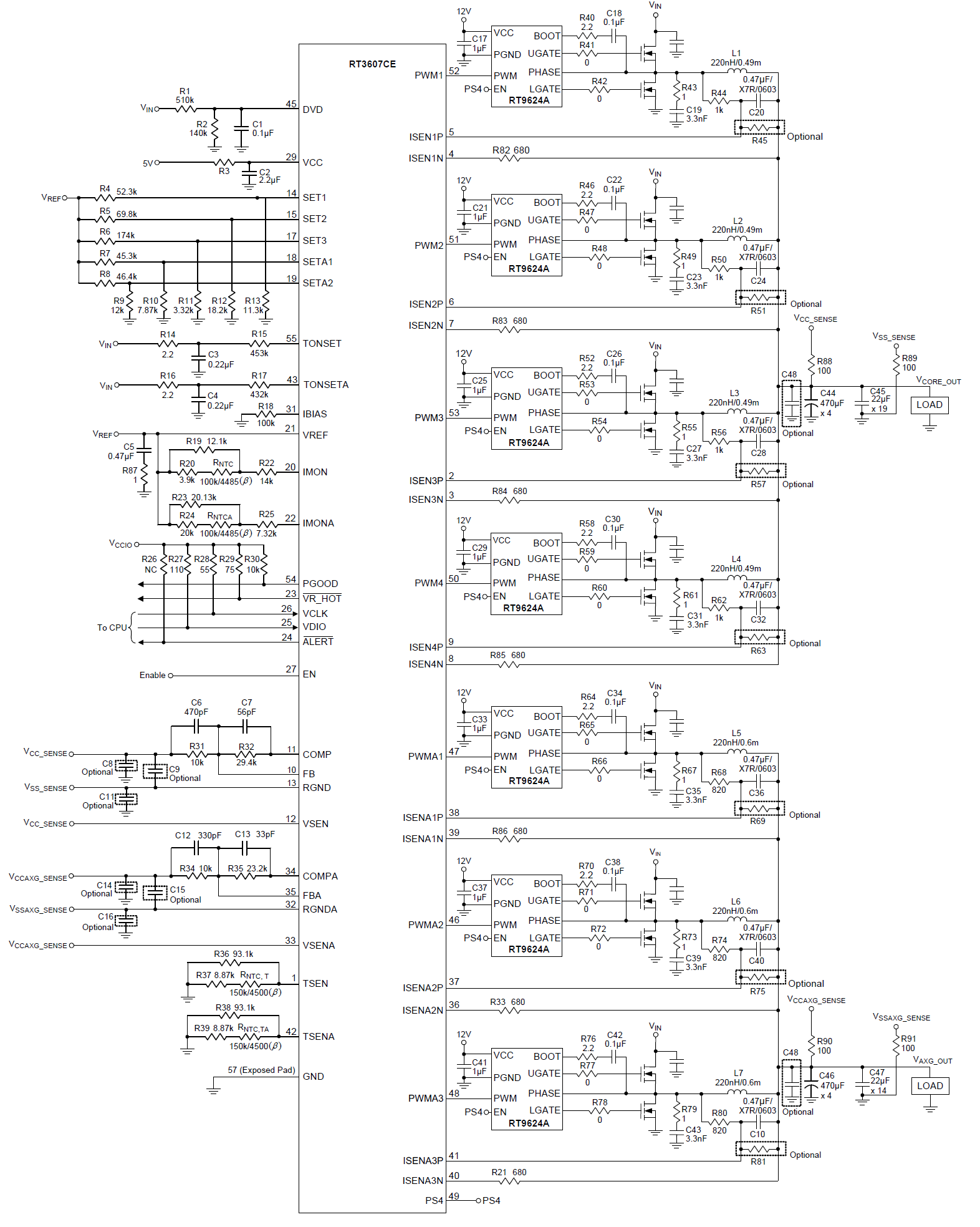 Rt3607ce Multi Phase Pwm Controller For Cpu Core Power Supply Richtek Technology