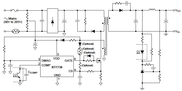 Схема подключения шим ld7536