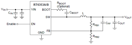 RT6353A/RT6353B - 17V, 3A, ACOT® 雙管限流同步 Buck 轉換器 | Richtek Technology