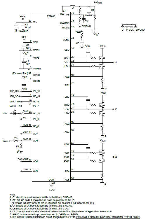 RT7083 - Three-Phase PMSM/BLDC Motor Controller with Pre-Driver | Richtek Technology