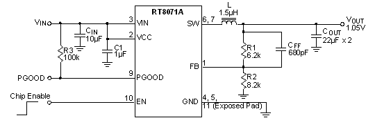 RT8071A - 3A, 1MHz, Synchronous Step-Down Converter | Richtek Technology