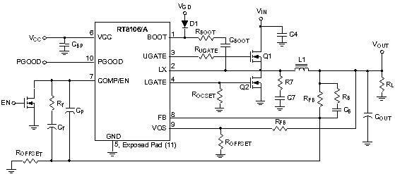 RT8106/RT8106A - 5V/12V Synchronous Buck PWM DC-DC Controller | Richtek Technology