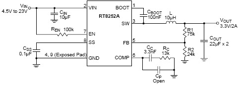 RT8252A - 2A, 23V, 340kHz Synchronous Step-Down Converter | Richtek Technology