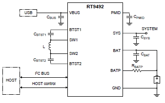RT9492 - 1-4 节电池、 5A Buck-Boost 充电 IC | Richtek Technology