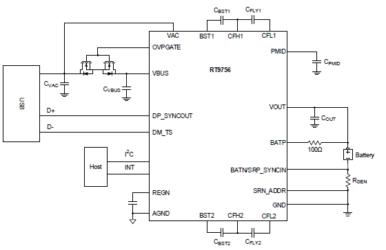 RT9756 - 具有 USB BC1.2 端口检测和电容分压、直充能力的单节电池 7A 智能充电 IC | Richtek Technology