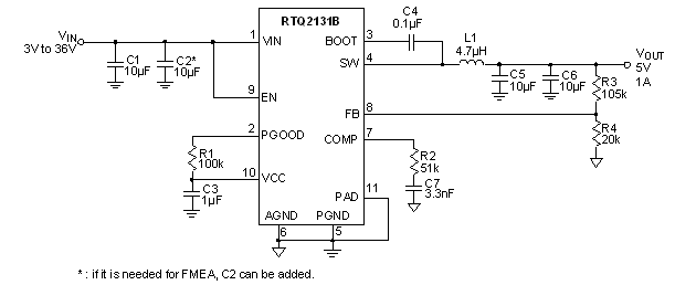 RTQ2131B-QA - 1A, 36V, 2.1MHz Synchronous Step-Down Converter | Richtek Technology